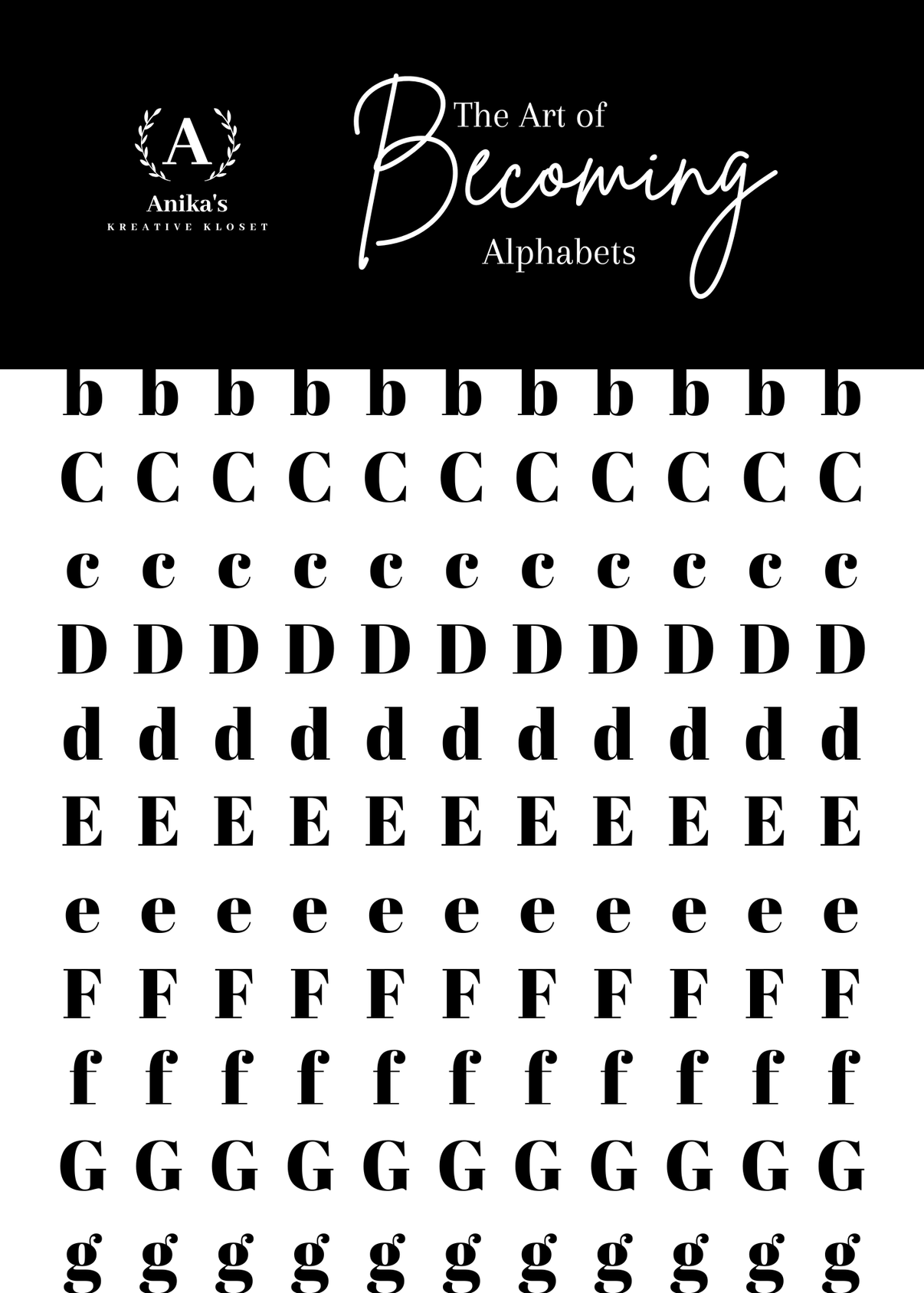 Alphabet – Anika's Kreative Kloset