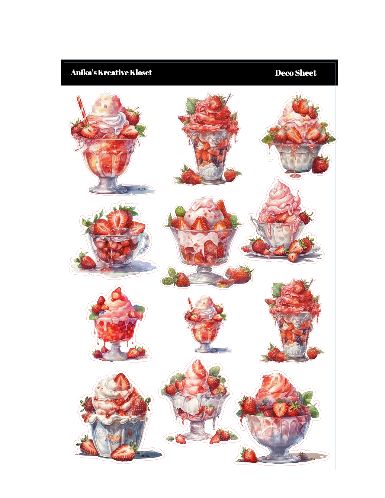 Shades of Red Deco: Strawberry Ice Cream – Anika's Kreative Kloset